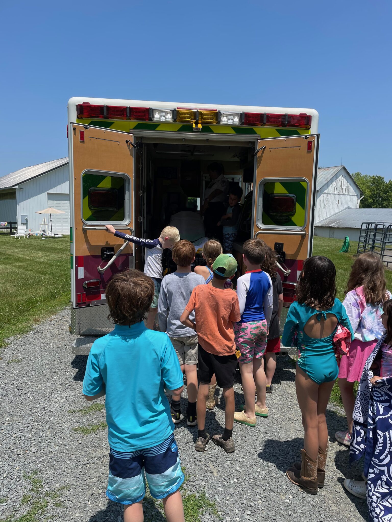 Teaching First Aid at Greenland Farm - Sterling Volunteer Rescue Squad